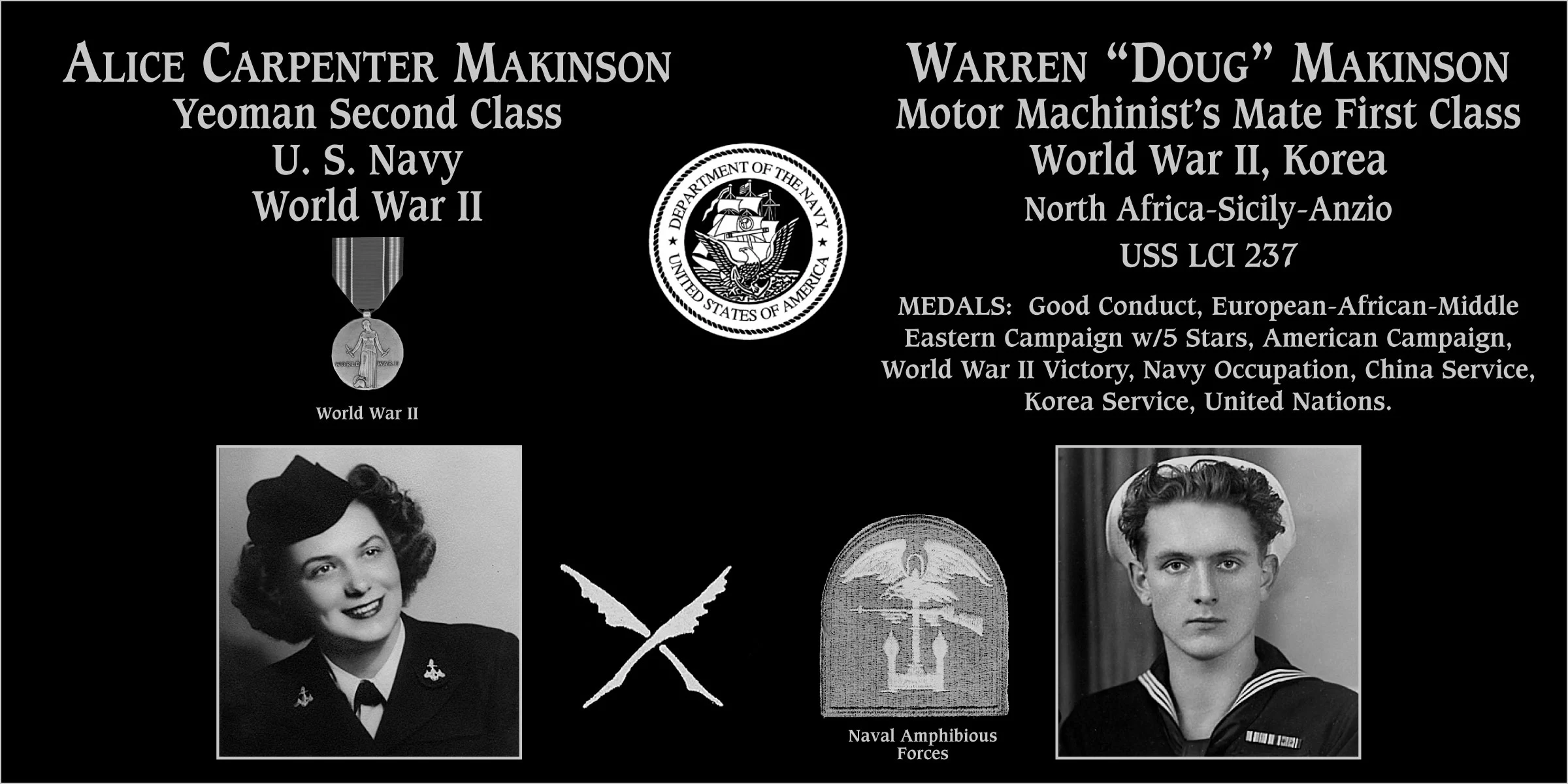 Petty Officer Second Class Alice Carpenter Makinson | Mt. Soledad ...