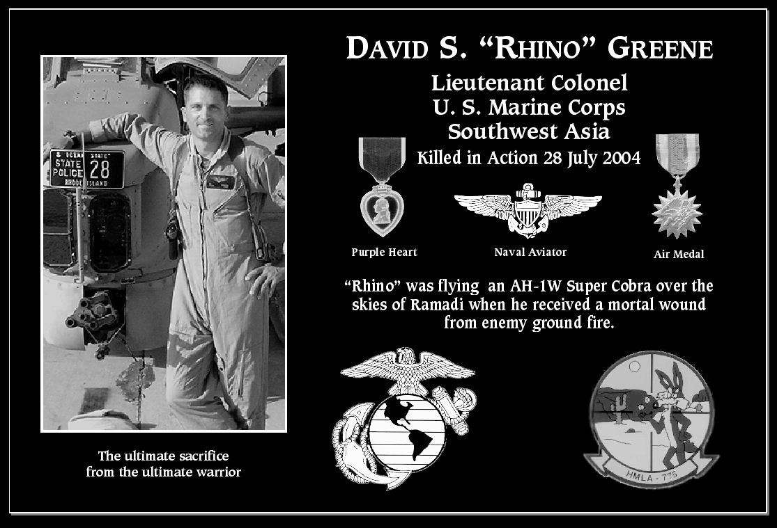 Lieutenant Colonel David S Greene | Mt. Soledad Virtual Plaque