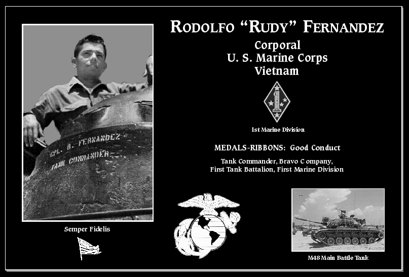 Corporal Rudolfo Fernandez | Mt. Soledad Virtual Plaque