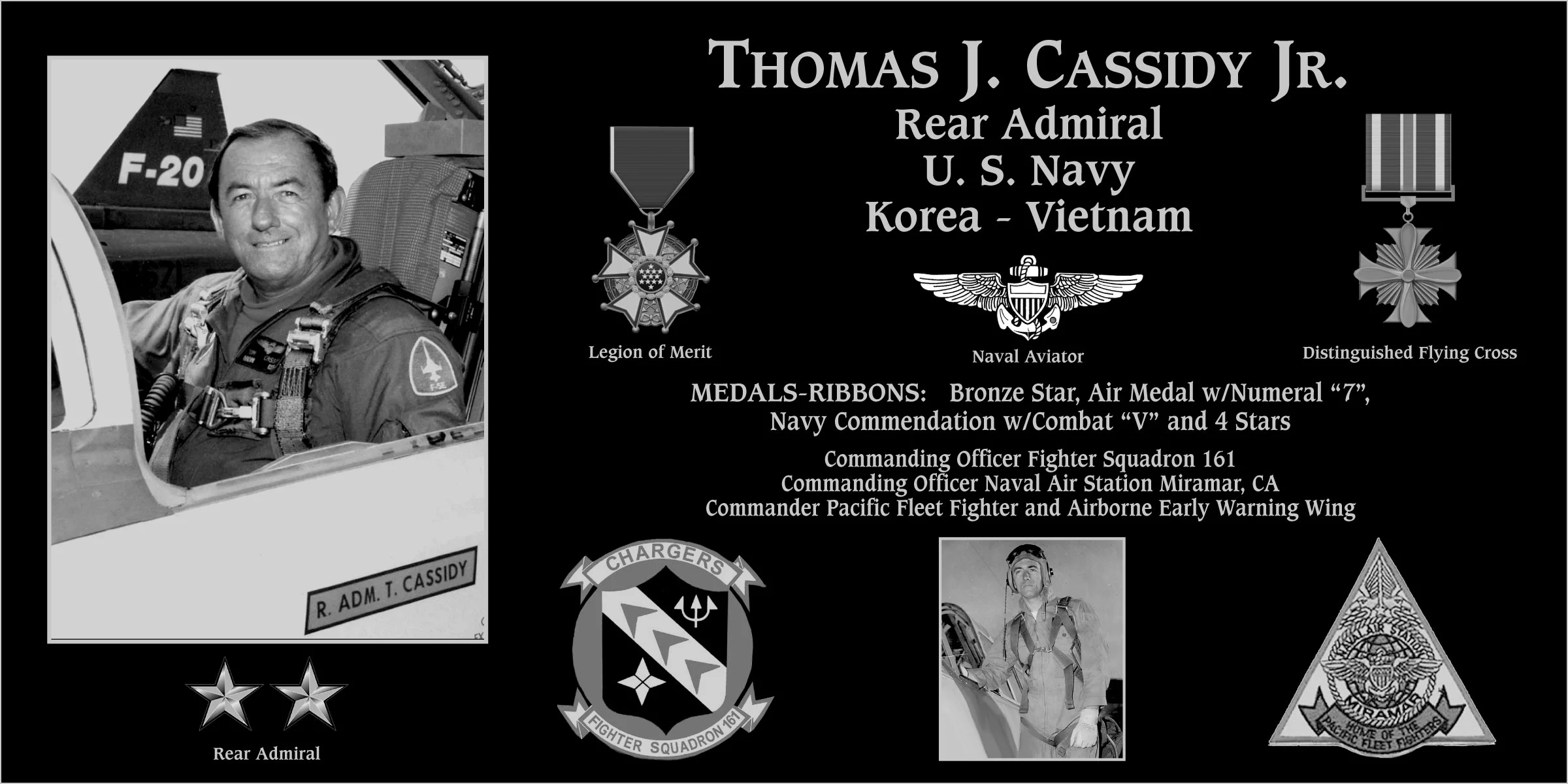 Rear Admiral Upper Half Thomas J Cassidy jr | Mt. Soledad Virtual Plaque