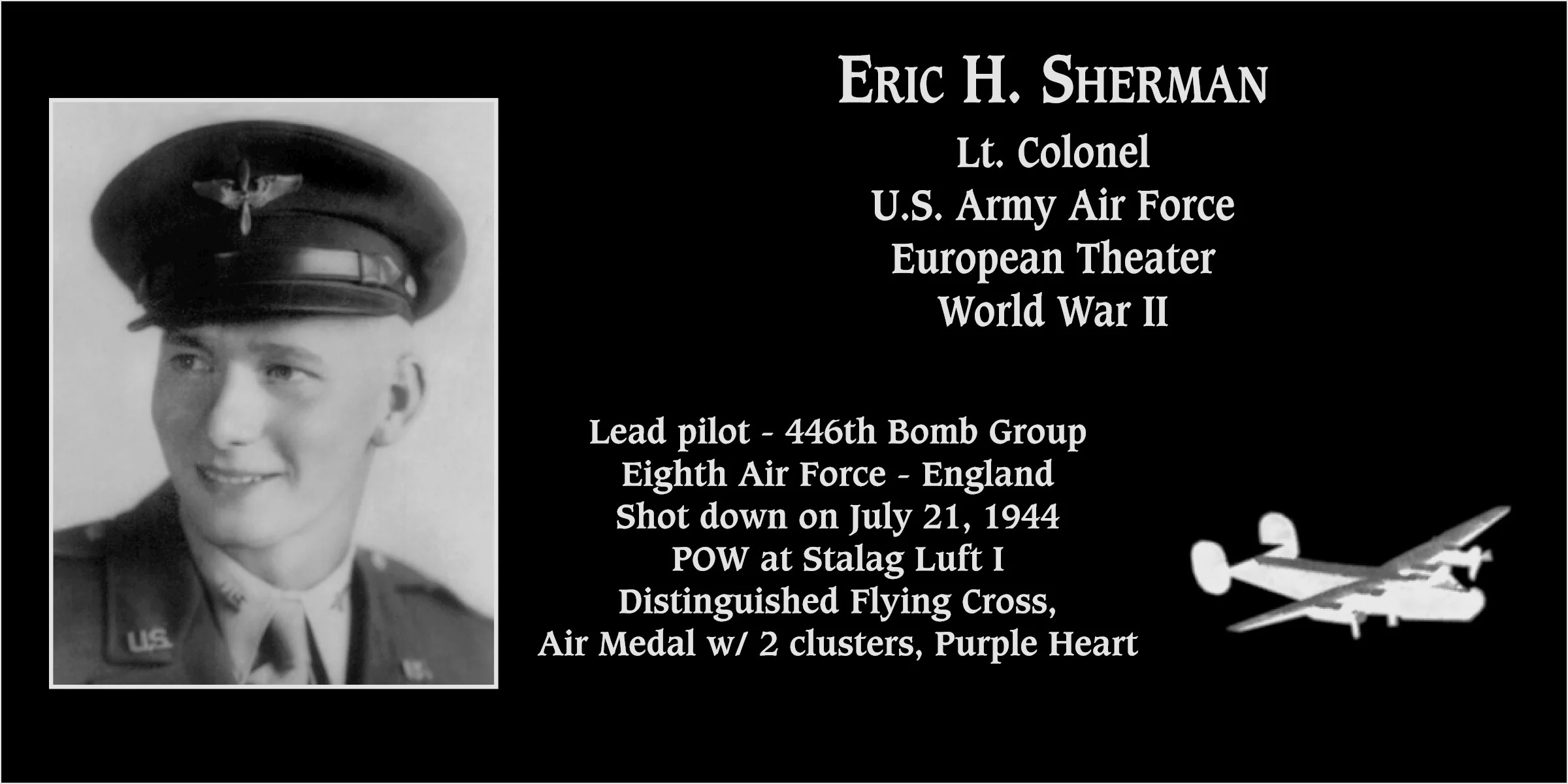 Lieutenant Colonel Eric H. Sherman | Mt. Soledad Virtual Plaque
