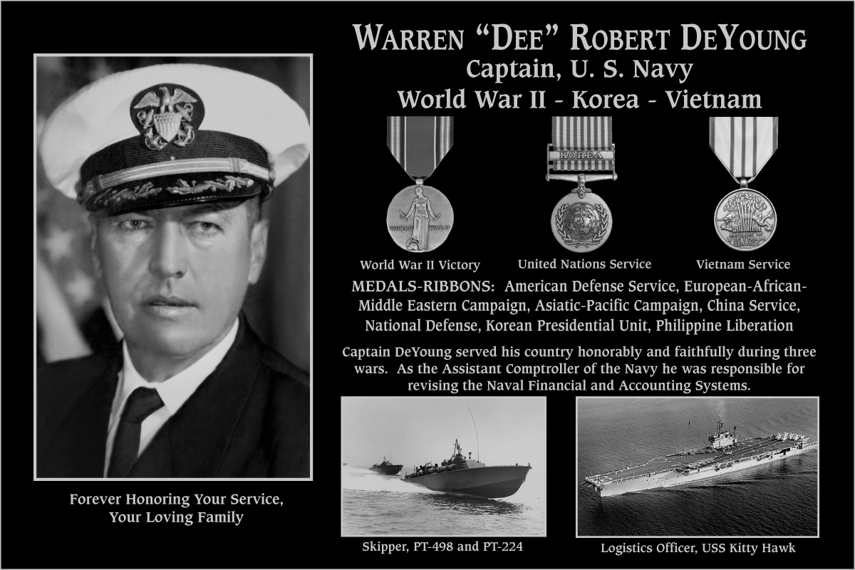 Captain Warren Robert DeYoung | Mt. Soledad Virtual Plaque