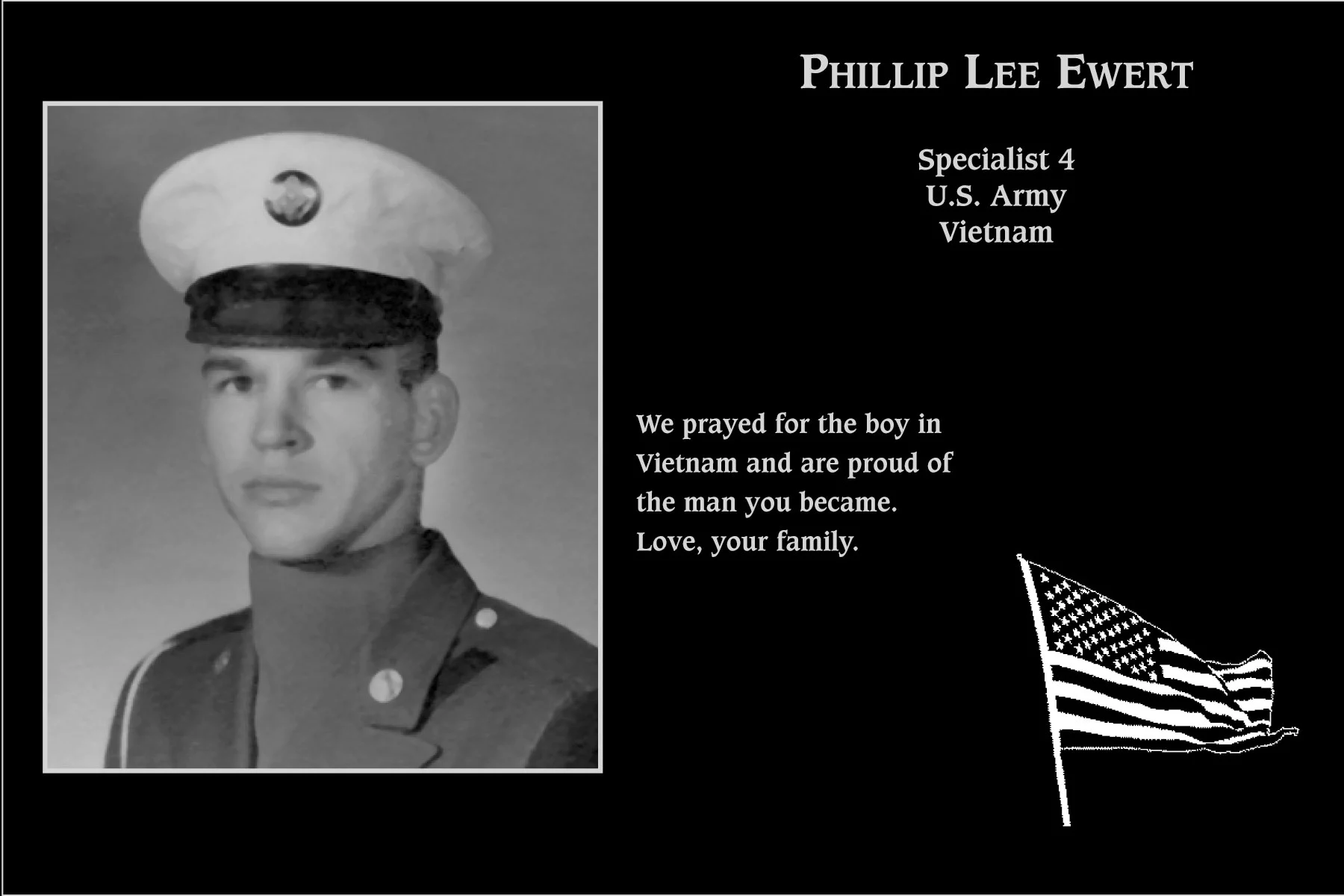 Specialist Phillip Lee Ewert | Mt. Soledad Virtual Plaque