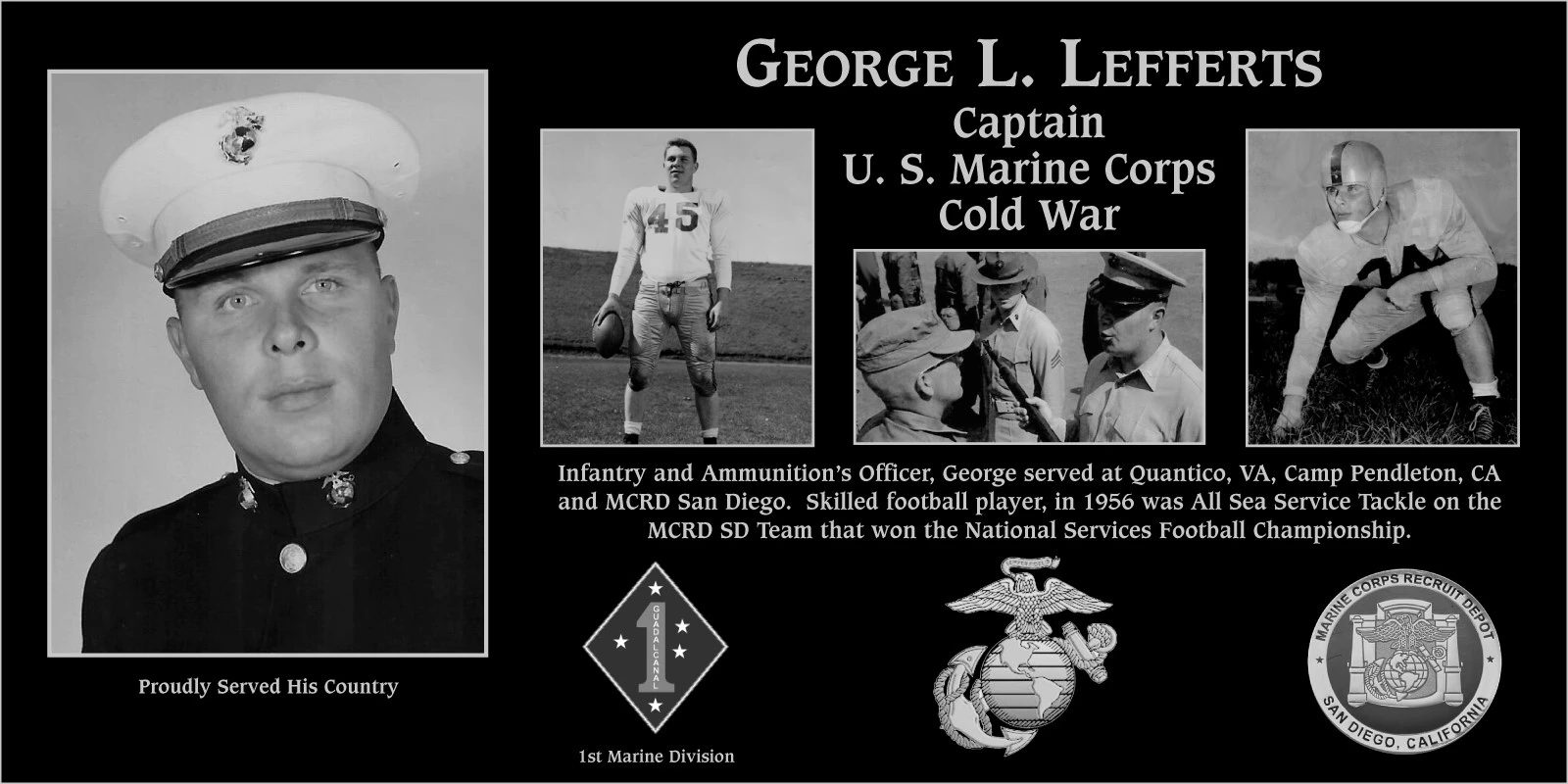 Captain George L. Lefferts | Mt. Soledad Virtual Plaque