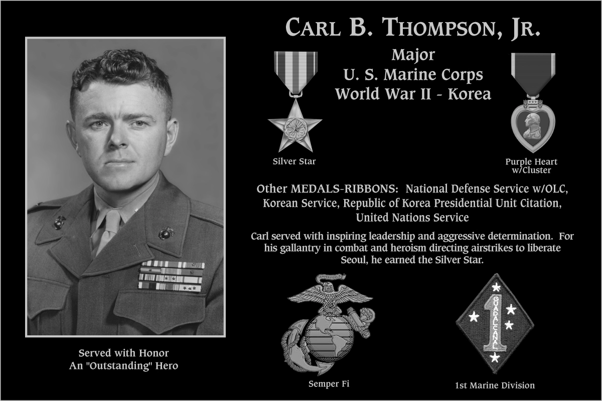 Major Carl B. Thompson, Jr. | Mt. Soledad Virtual Plaque