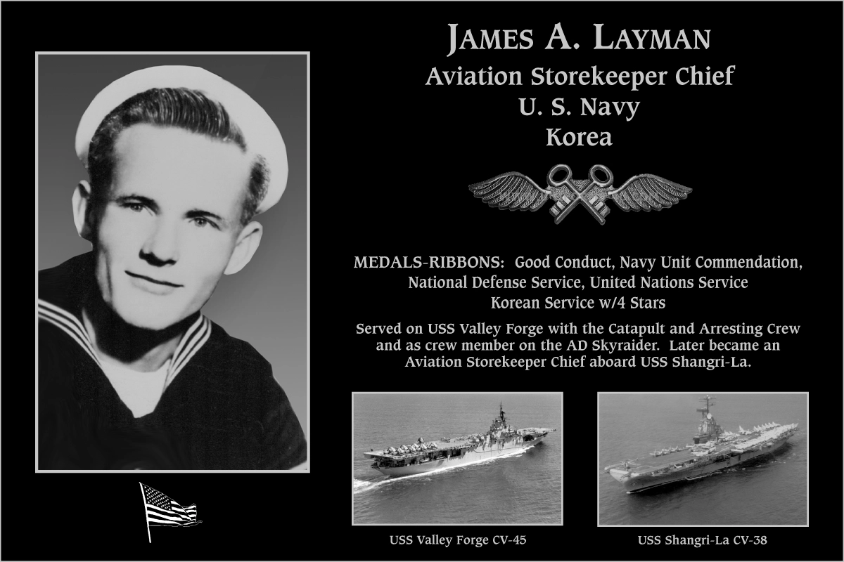 Chief Petty Officer James A. Layman | Mt. Soledad Virtual Plaque