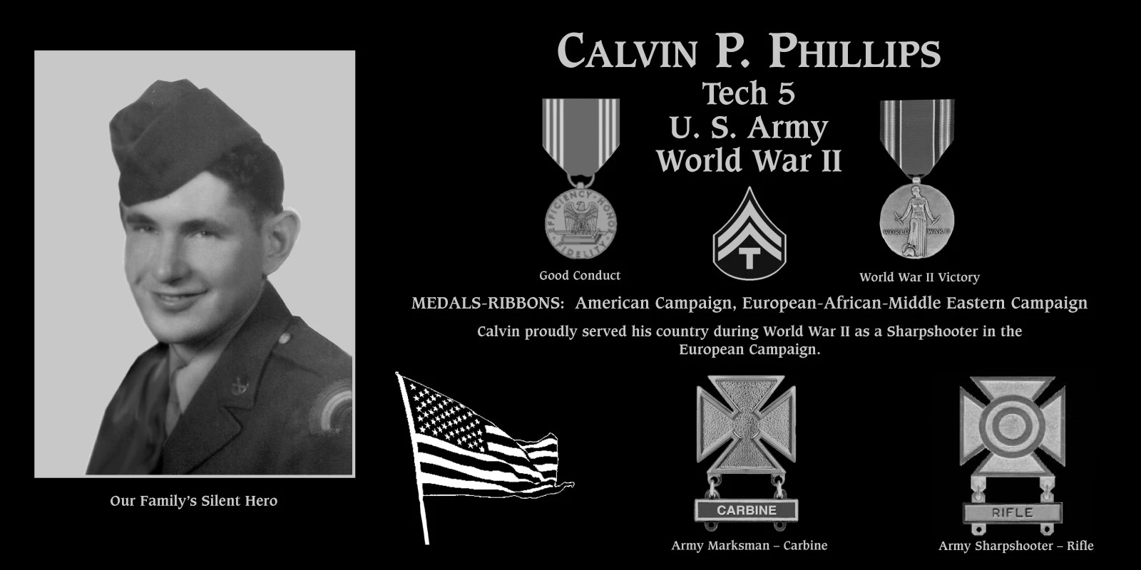 Corporal Calvin P. Philips | Mt. Soledad Virtual Plaque