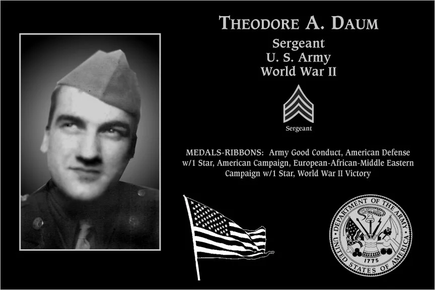 Sergeant Theodore A Daum | Mt. Soledad Virtual Plaque