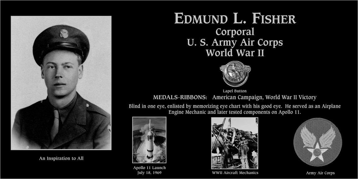 Corporal Edmund L Fisher | Mt. Soledad Virtual Plaque