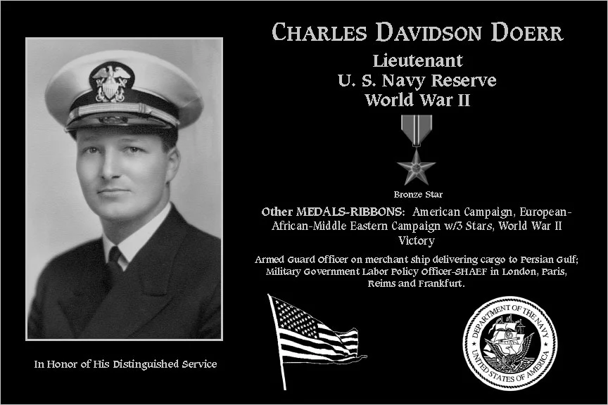 Lieutenant Charles Davidson Doerr | Mt. Soledad Virtual Plaque