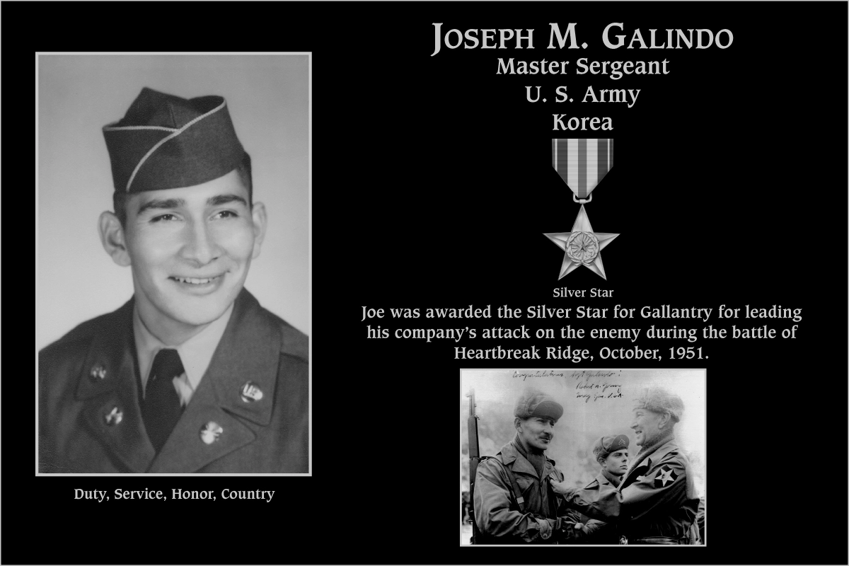 Master Sergeant Joseph M. Galindo | Mt. Soledad Virtual Plaque