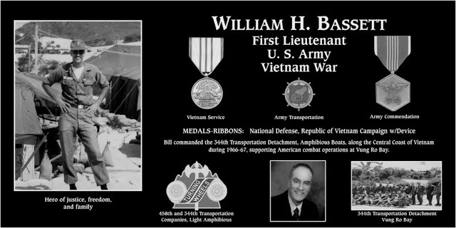 First Lieutenant William H. Bassett | Mt. Soledad Virtual Plaque
