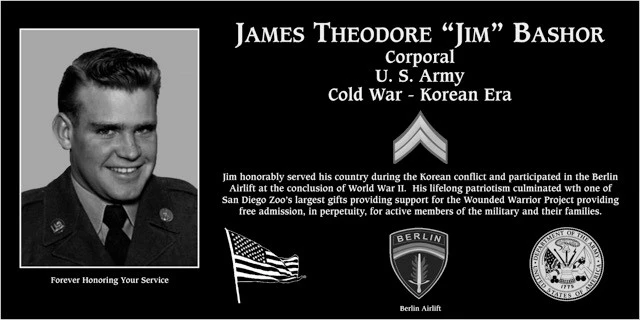 Corporal James Theodore Bashor | Mt. Soledad Virtual Plaque