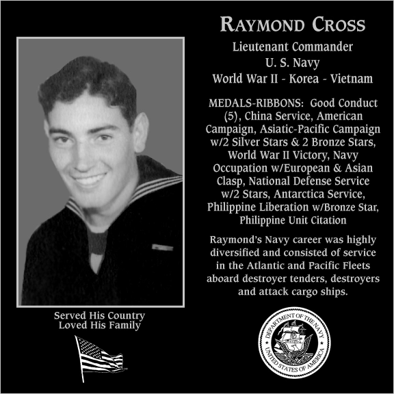 Lieutenant Commander Raymond Cross | Mt. Soledad Virtual Plaque