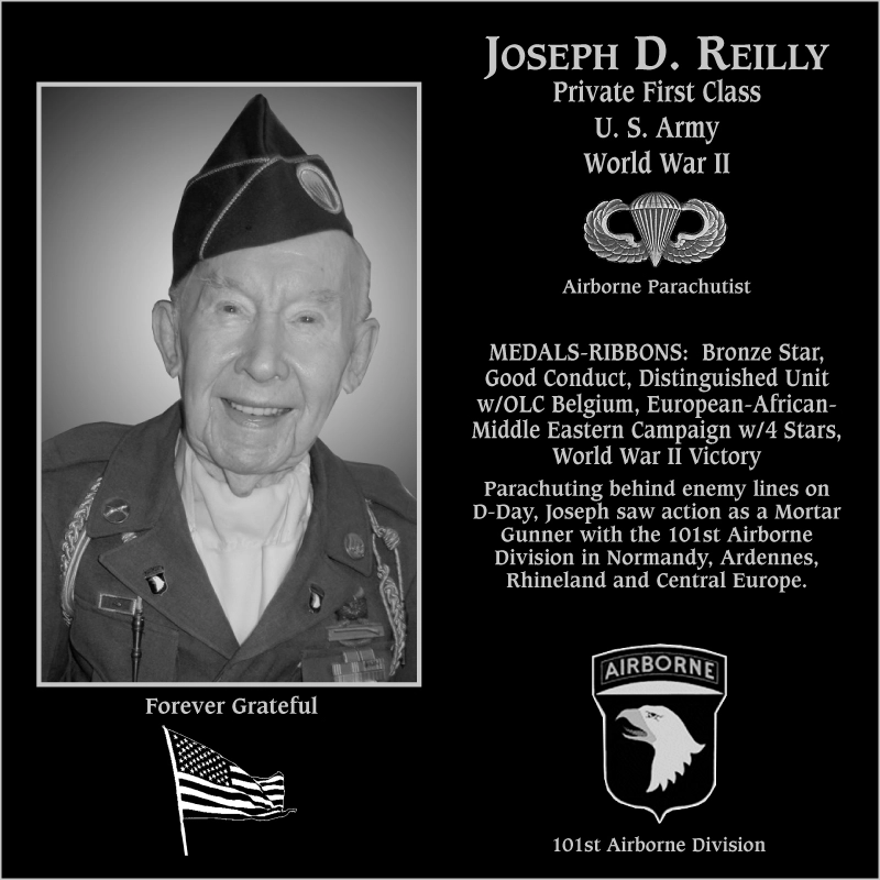 Private First Class Joseph D. Reilly | Mt. Soledad Virtual Plaque