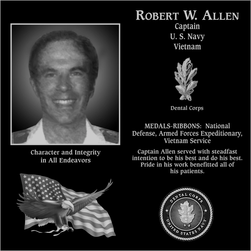 Captain Robert W. Allen | Mt. Soledad Virtual Plaque