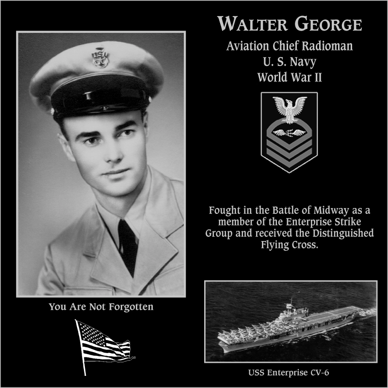 Chief Petty Officer Walter George | Mt. Soledad Virtual Plaque