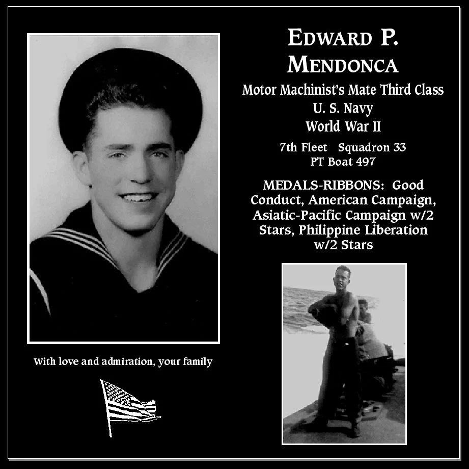 Petty Officer Third Class Edward P Mendonca | Mt. Soledad Virtual Plaque