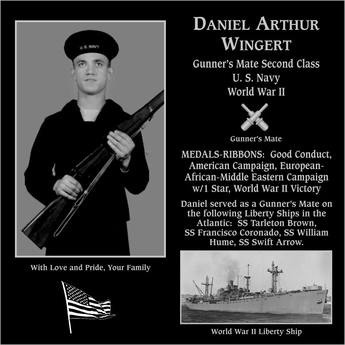 Petty Officer Second Class Daniel Arthur Wingert | Mt. Soledad Virtual ...