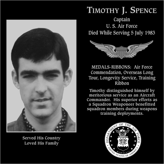 Captain Timothy J Spence | Mt. Soledad Virtual Plaque