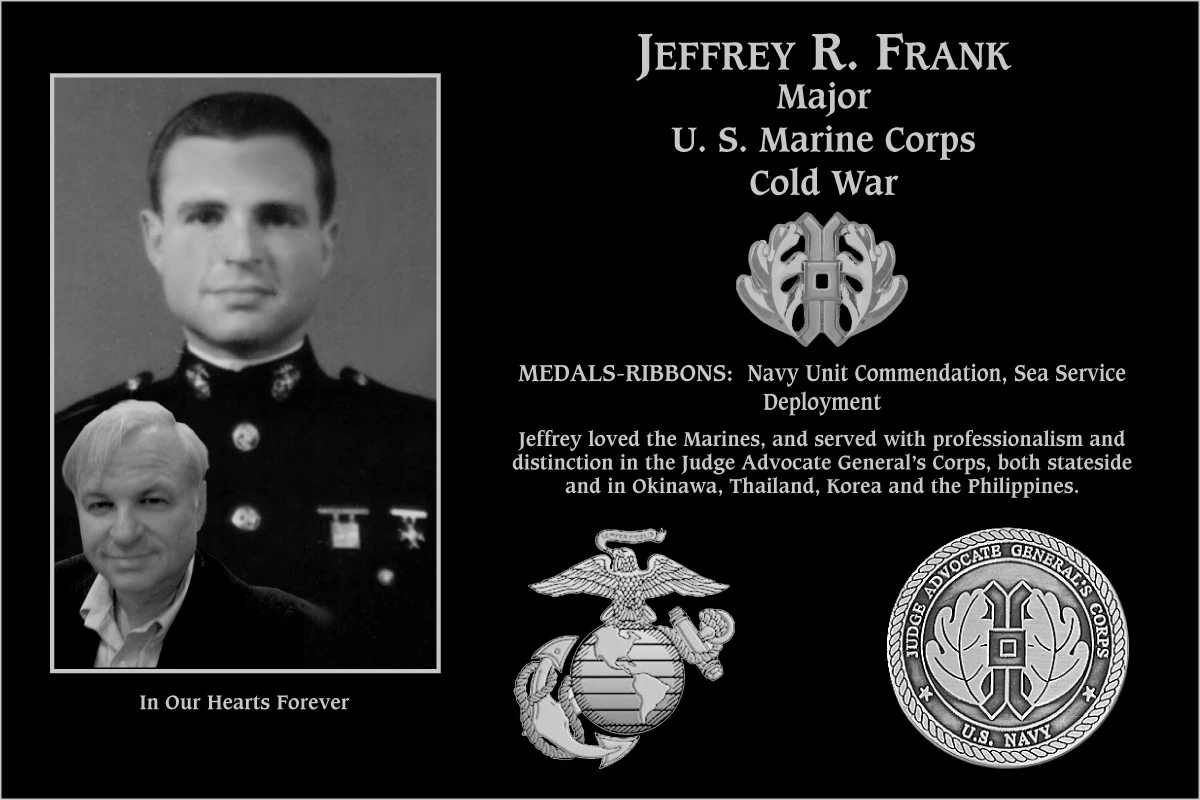 Major Jeffrey R. Frank | Mt. Soledad Virtual Plaque