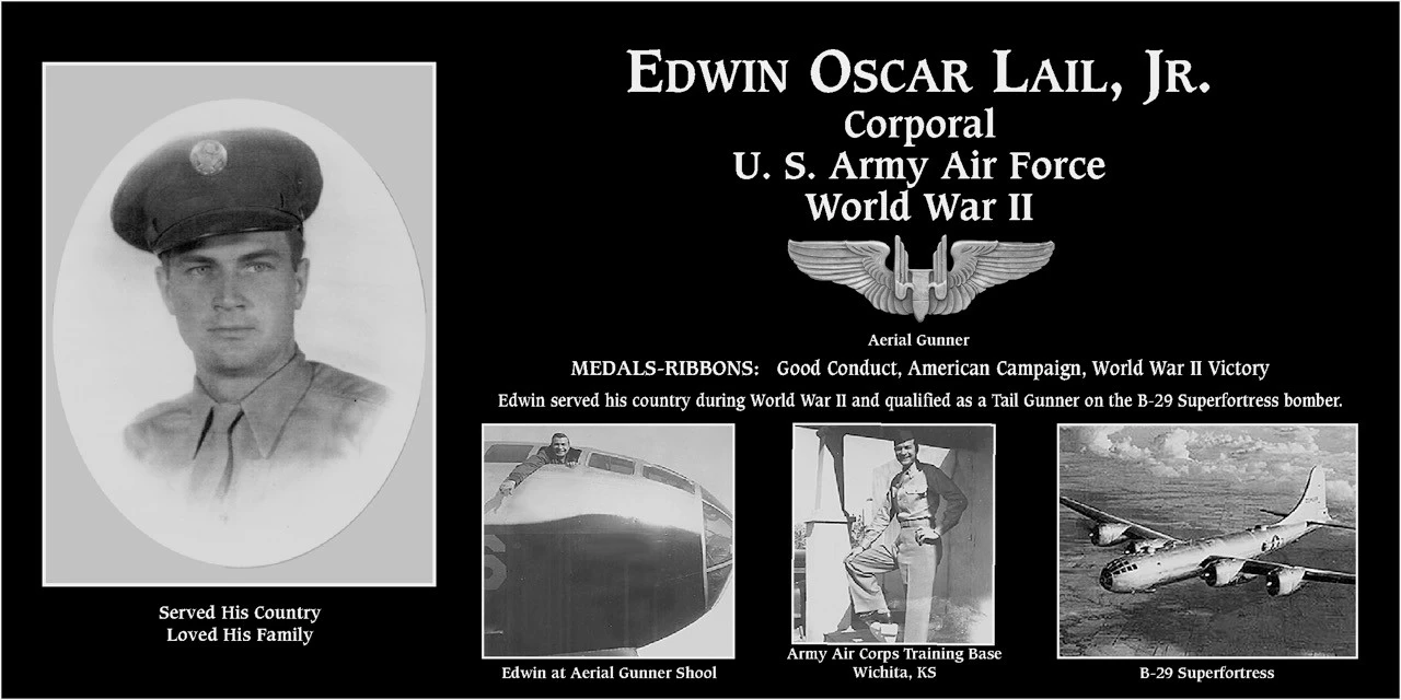 Corporal Edwin Oscar Lail, Jr. | Mt. Soledad Virtual Plaque
