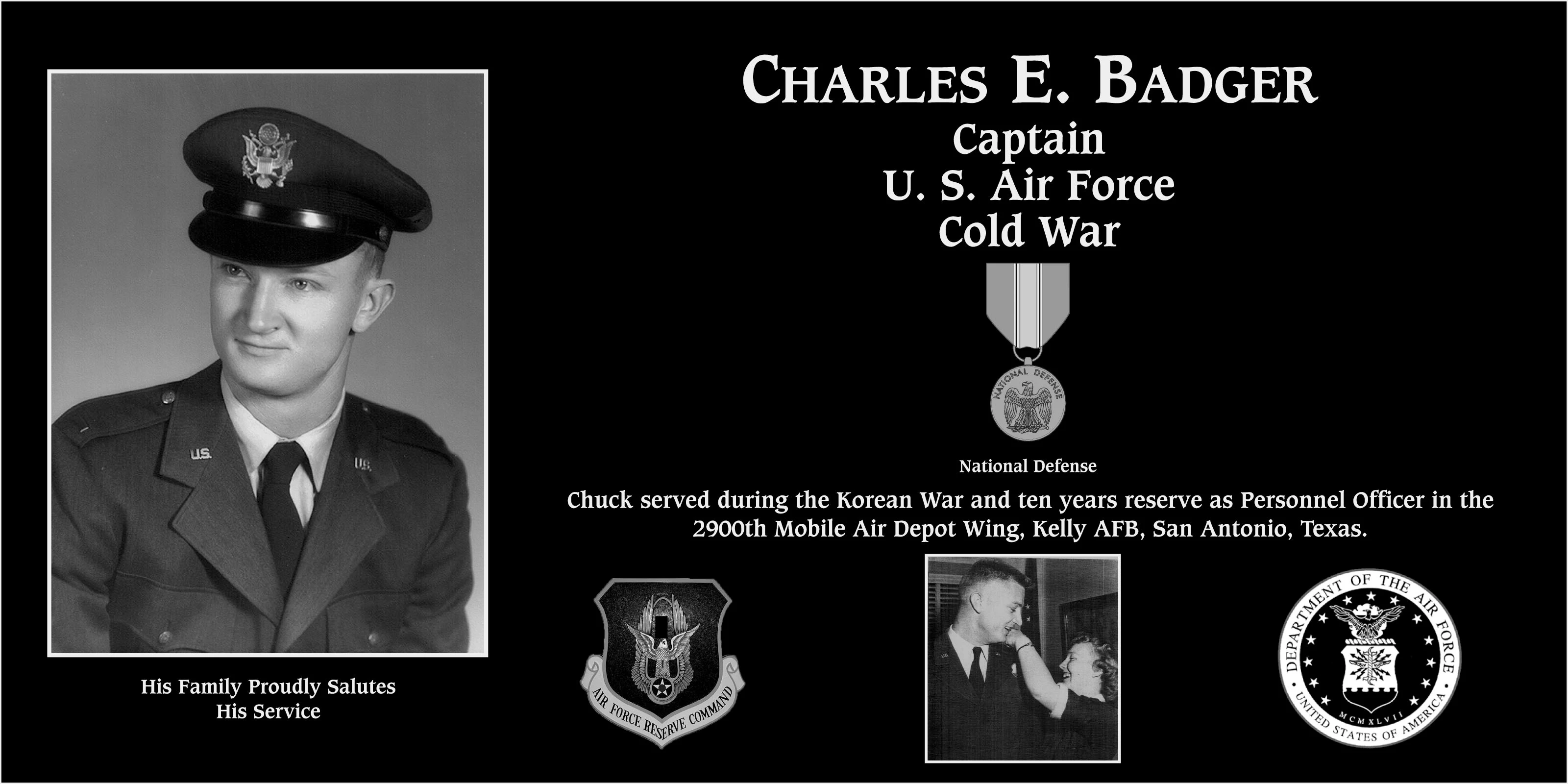 Captain Charles E. Badger | Mt. Soledad Virtual Plaque