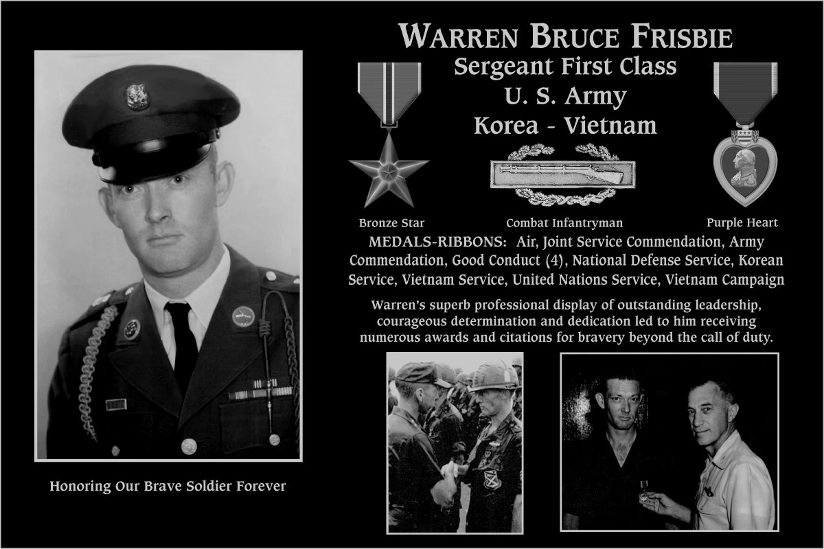 Sergeant First Class Warren Bruce Frisbie | Mt. Soledad Virtual Plaque
