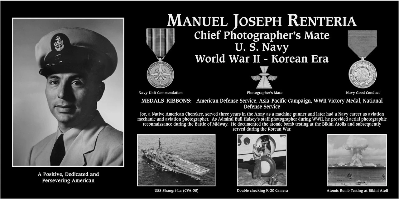 Chief Petty Officer Manuel Joseph Renteria | Mt. Soledad Virtual Plaque