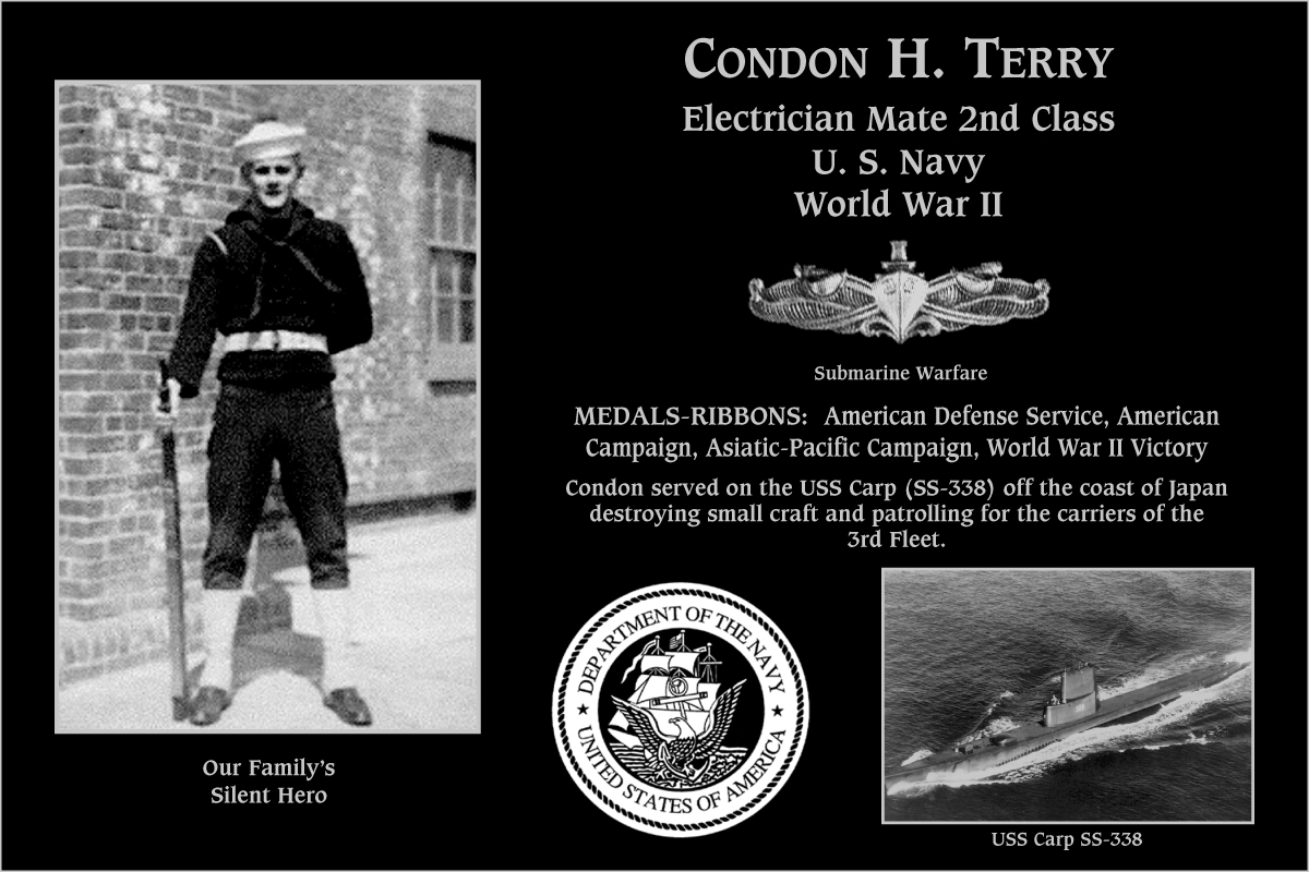 Petty Officer Second Class Condon H. Terry | Mt. Soledad Virtual Plaque