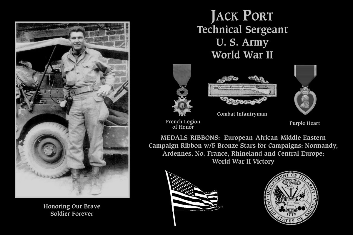 Sergeant Jack Port | Mt. Soledad Virtual Plaque