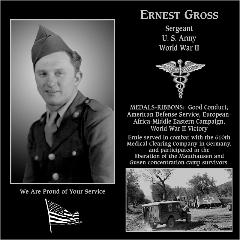 Sergeant Ernest Gross | Mt. Soledad Virtual Plaque