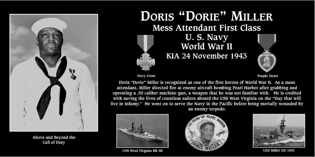 Petty Officer First Class Doris "Dorie" Miller | Mt. Soledad Virtual Plaque