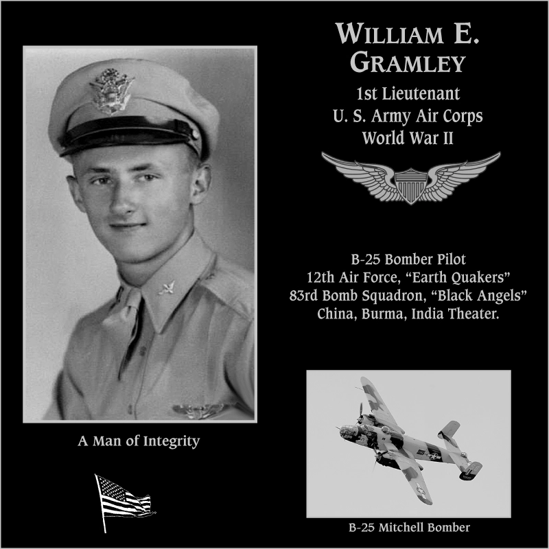 First Lieutenant William E. Gramley | Mt. Soledad Virtual Plaque