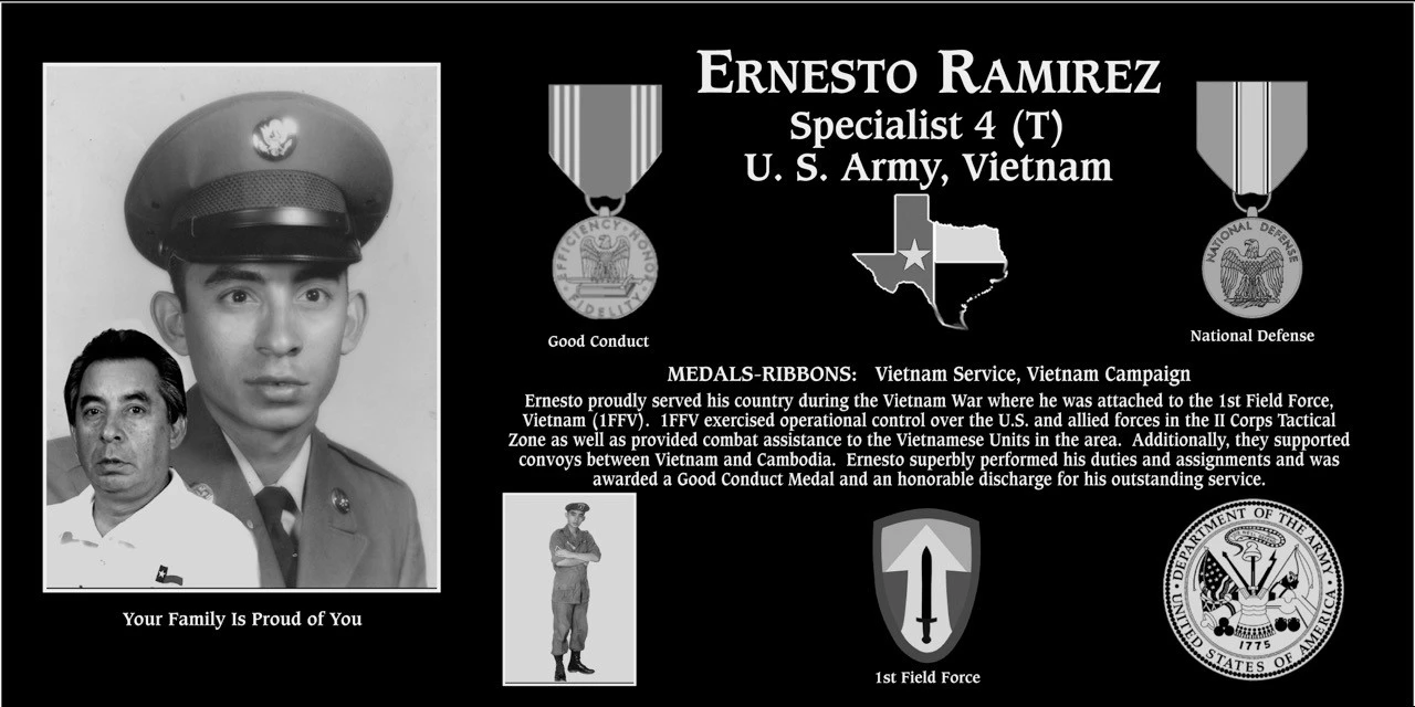 Sergeant Ernesto Ramirez | Mt. Soledad Virtual Plaque