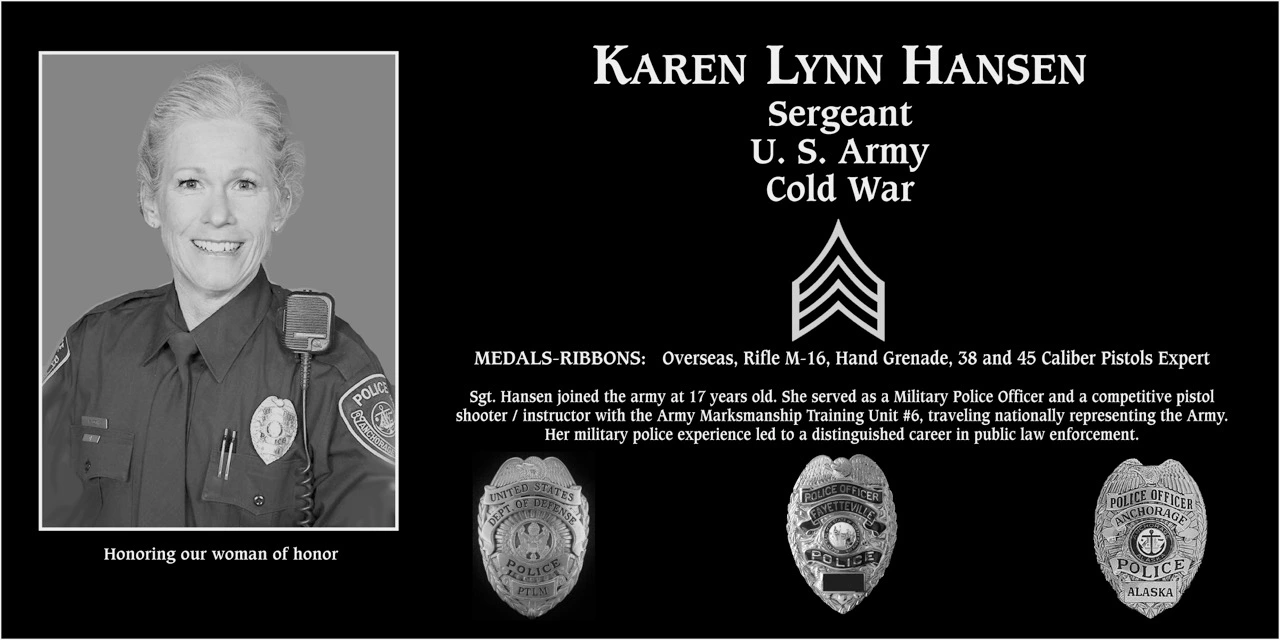 Sergeant Karen Lynn Hansen | Mt. Soledad Virtual Plaque