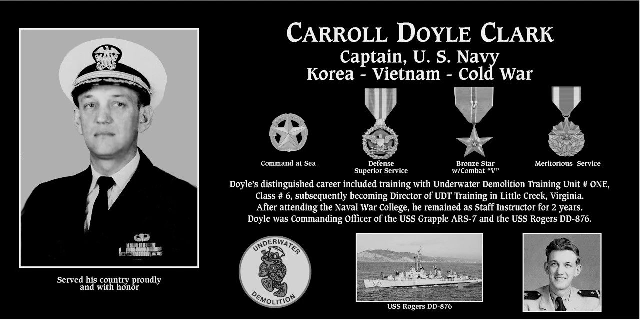 Captain Carroll Doyle Clark | Mt. Soledad Virtual Plaque