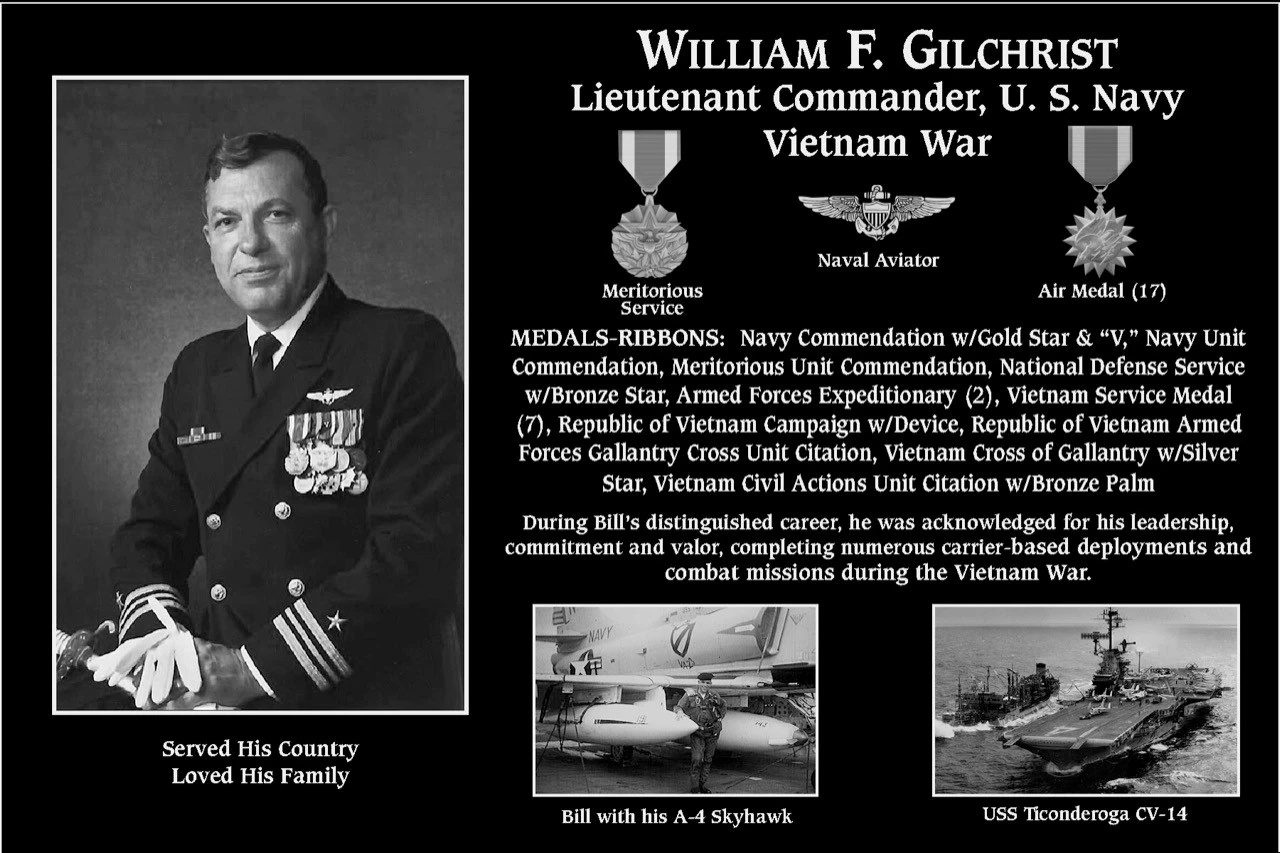 Lieutenant Commander William F. Gilchrist | Mt. Soledad Virtual Plaque