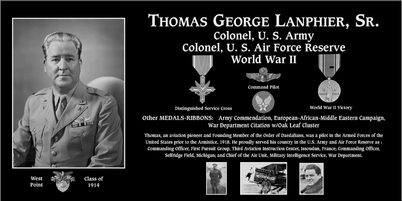 Colonel Thomas George Lanphier, Sr. | Mt. Soledad Virtual Plaque