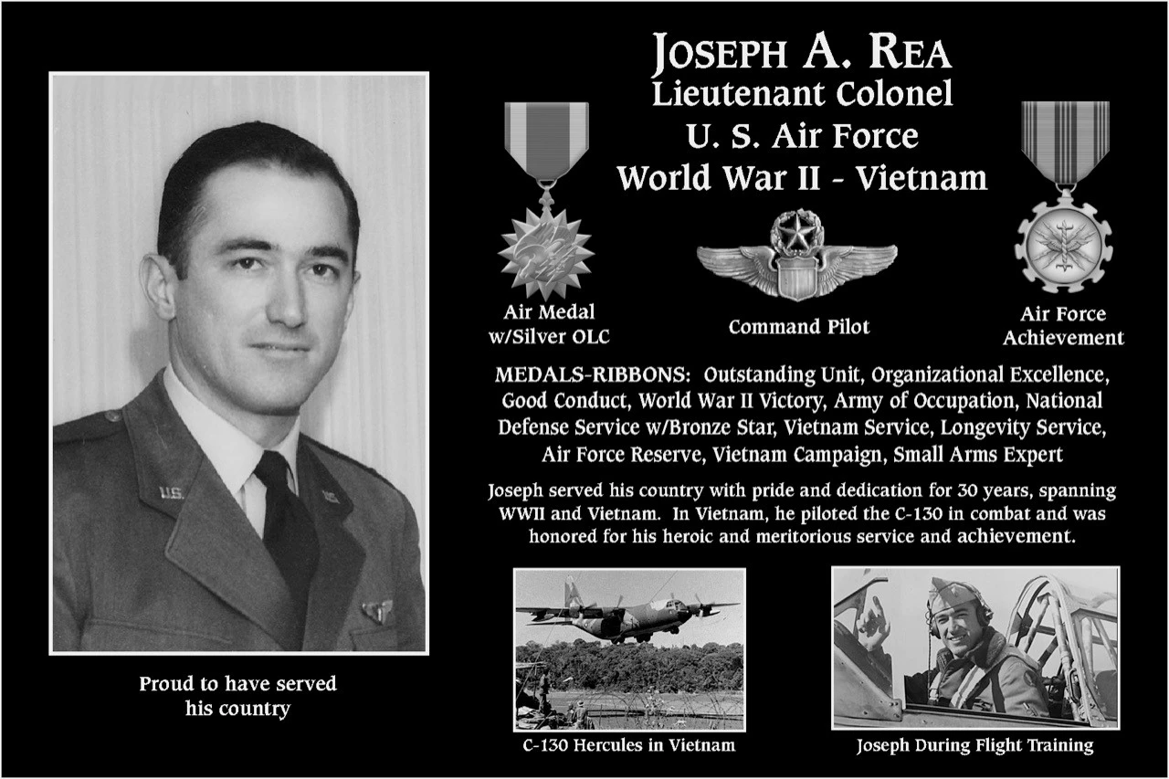 Lieutenant Colonel Joseph A. Rea | Mt. Soledad Virtual Plaque