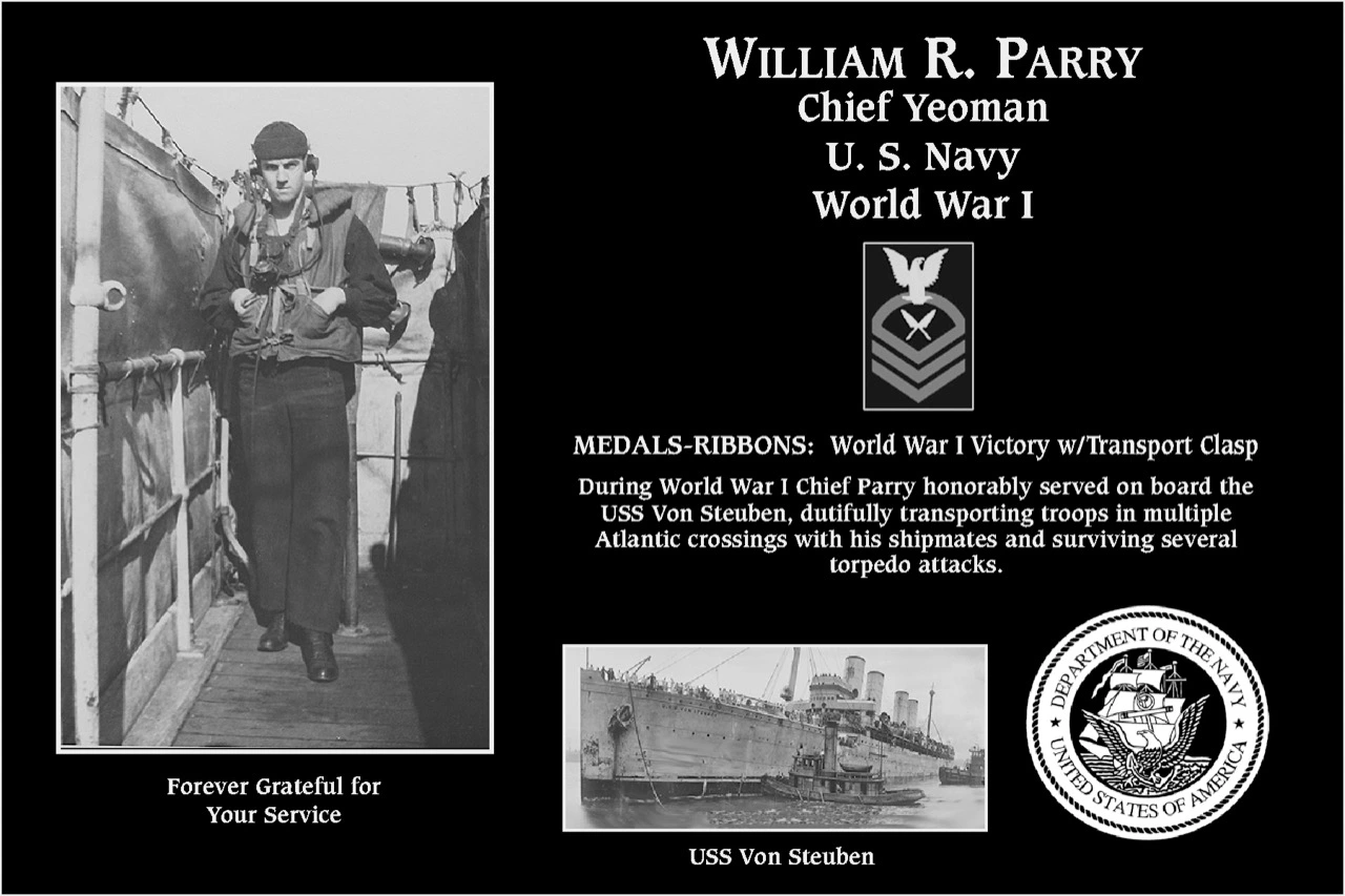 Chief Petty Officer William R. Parry | Mt. Soledad Virtual Plaque