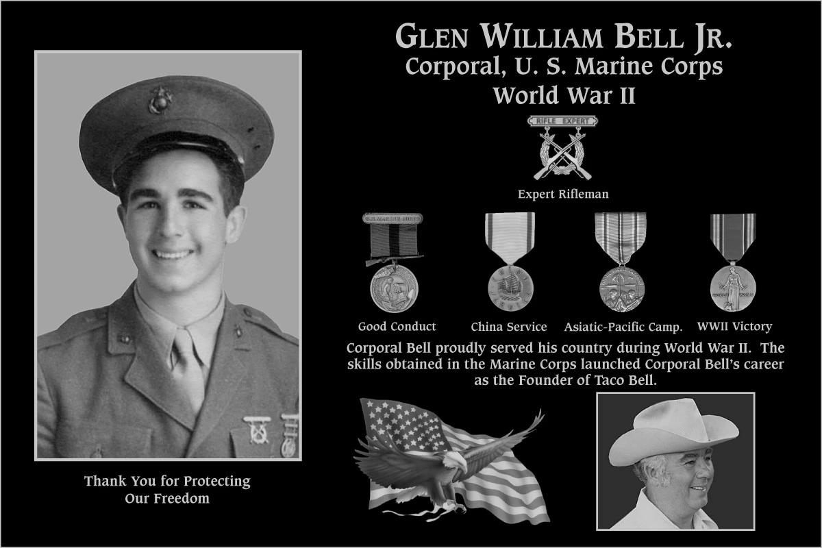 Corporal Glen William Bell Jr. | Mt. Soledad Virtual Plaque