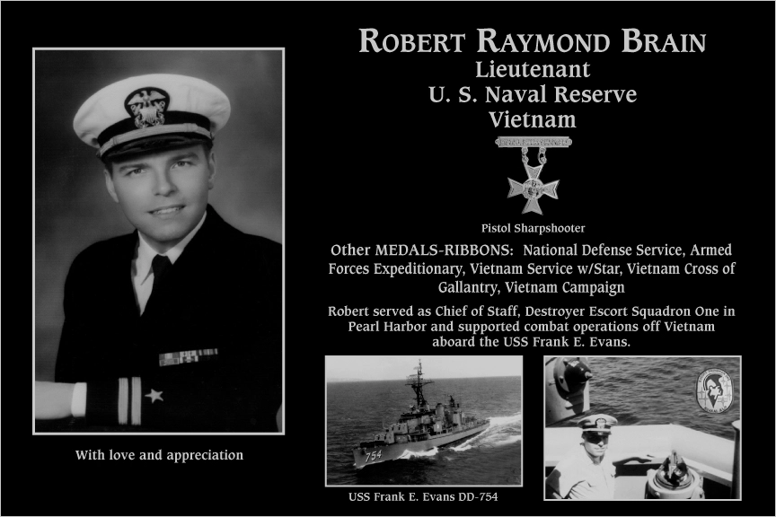 Lieutenant Robert Raymond Brain | Mt. Soledad Virtual Plaque