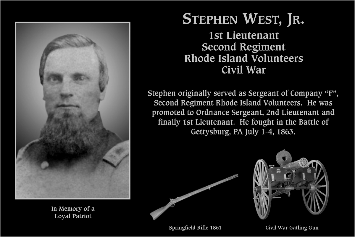 First Lieutenant Stephen West, Jr. | Mt. Soledad Virtual Plaque