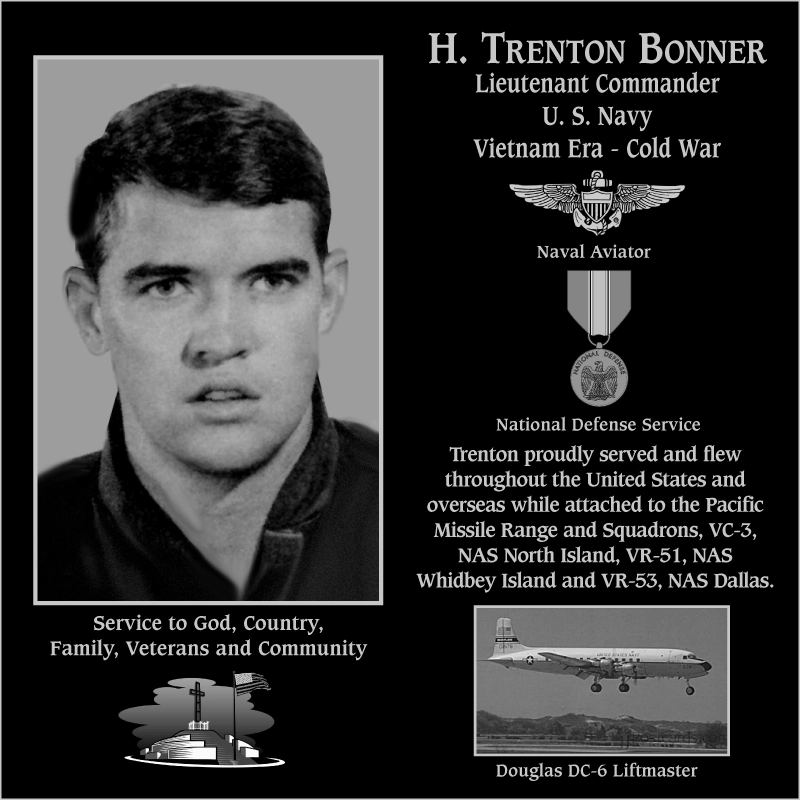 Lieutenant Commander H. Trenton Bonner | Mt. Soledad Virtual Plaque