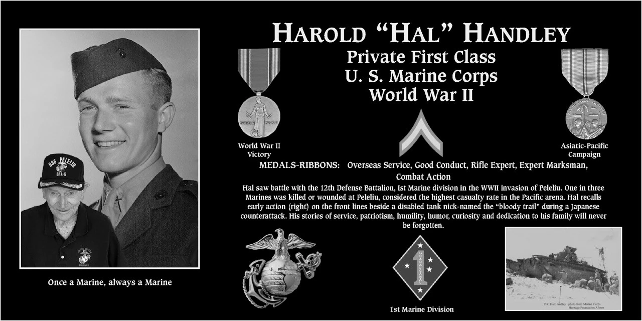 Private First Class Harold Handley | Mt. Soledad Virtual Plaque