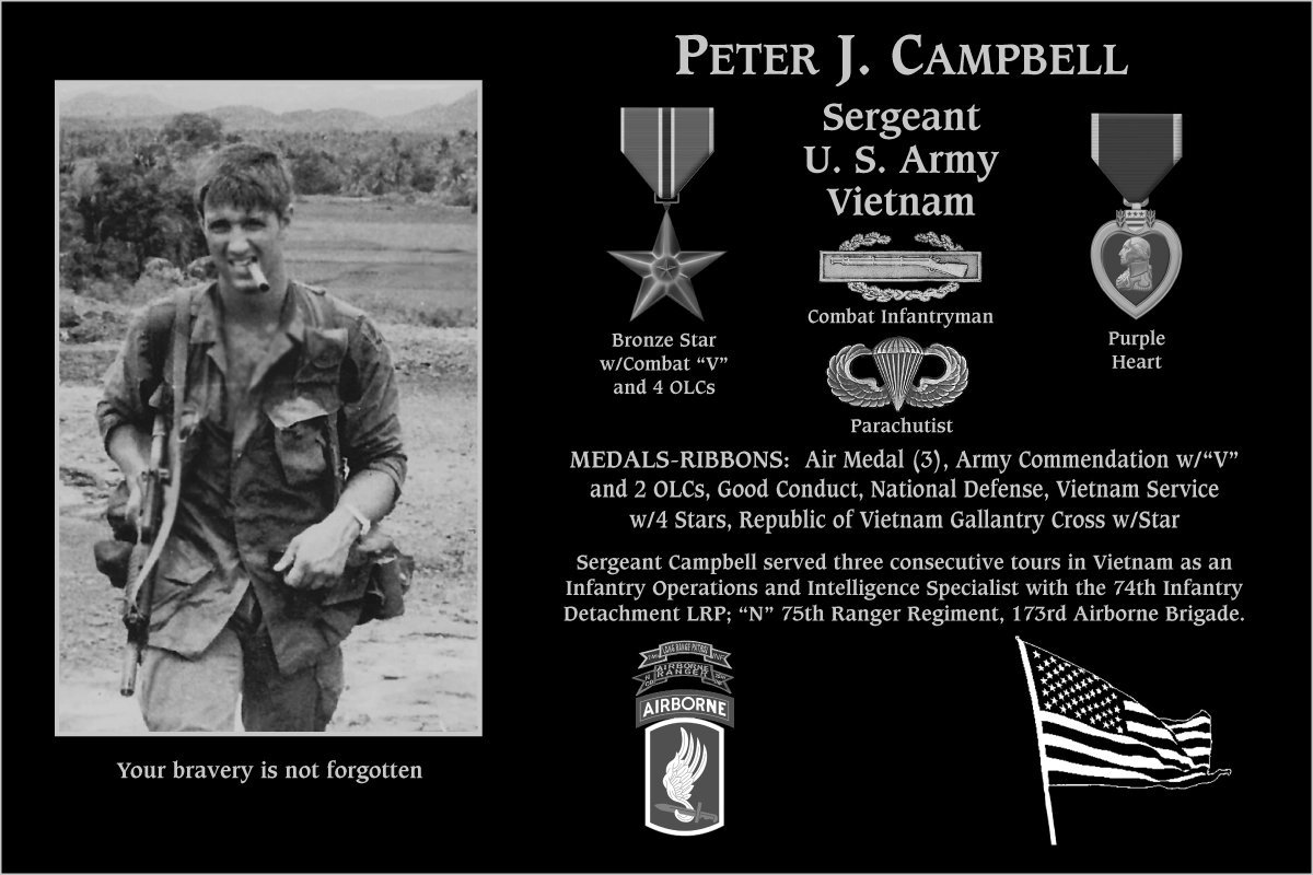 Sergeant Peter J. Campbell | Mt. Soledad Virtual Plaque