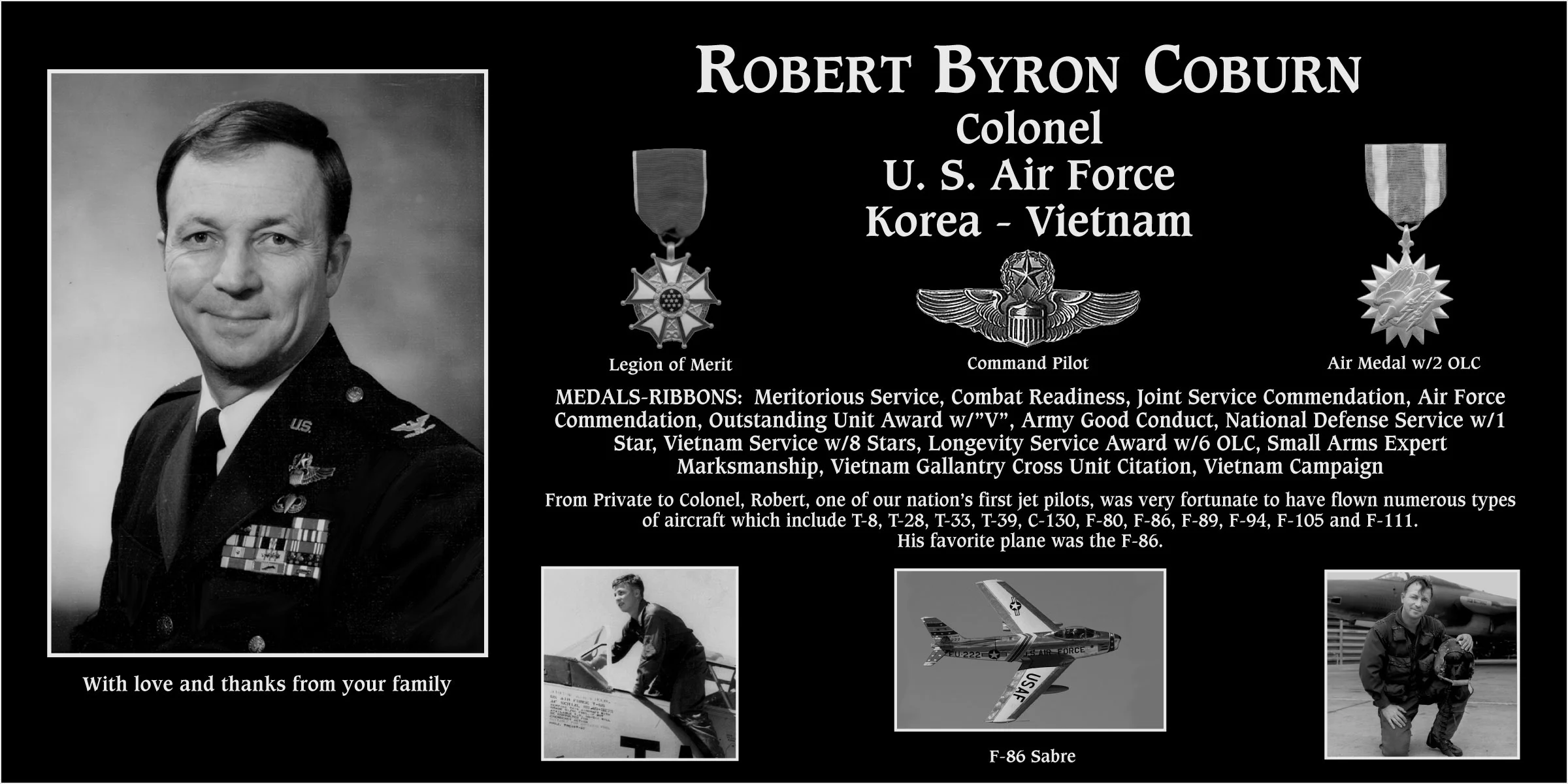 Colonel Robert Byron Coburn | Mt. Soledad Virtual Plaque