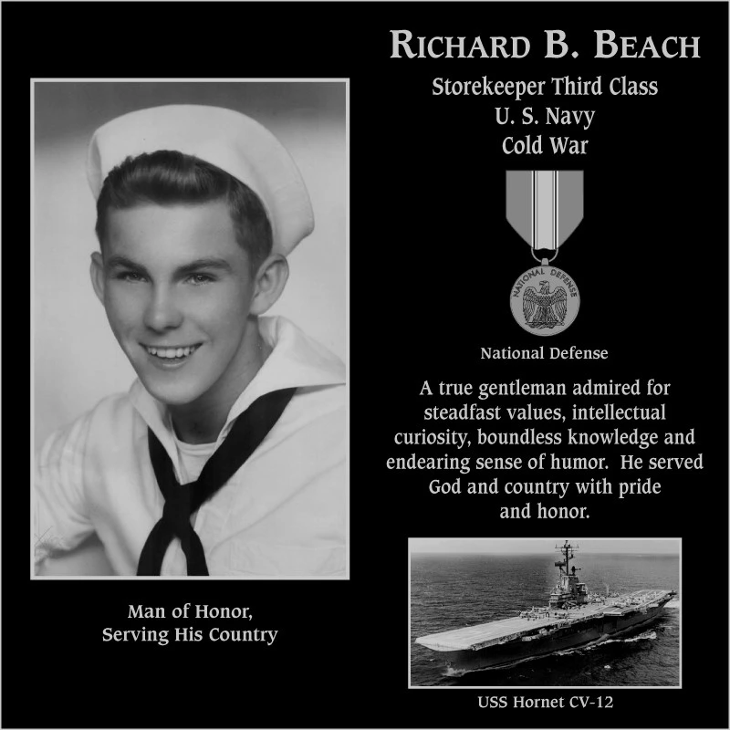 Petty Officer Third Class Richard B. Beach | Mt. Soledad Virtual Plaque