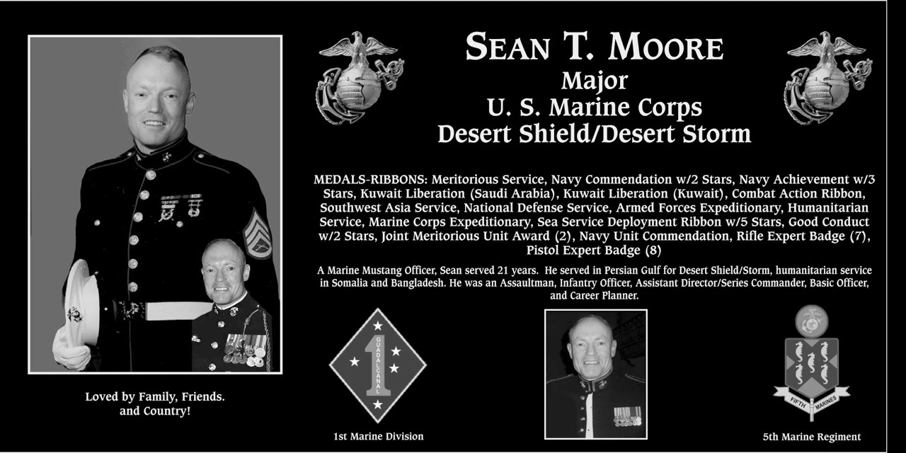 Major Sean T. Moore | Mt. Soledad Virtual Plaque